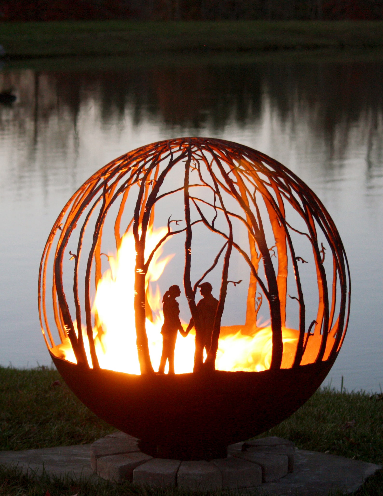 Winter Woods Birch Tree Fire Pit Custom Made CALL BEFORE - Etsy