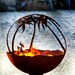 Another Day in Paradise Fire Pit - Palm Tree Firepit Sphere With Flat ...