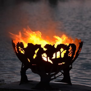 Forest Fire - Tree Fire Pit - Sculptural Fire Bowl - Custom Made - Etsy