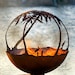 Another Day in Paradise Fire Pit - Palm Tree Firepit Sphere With Flat ...