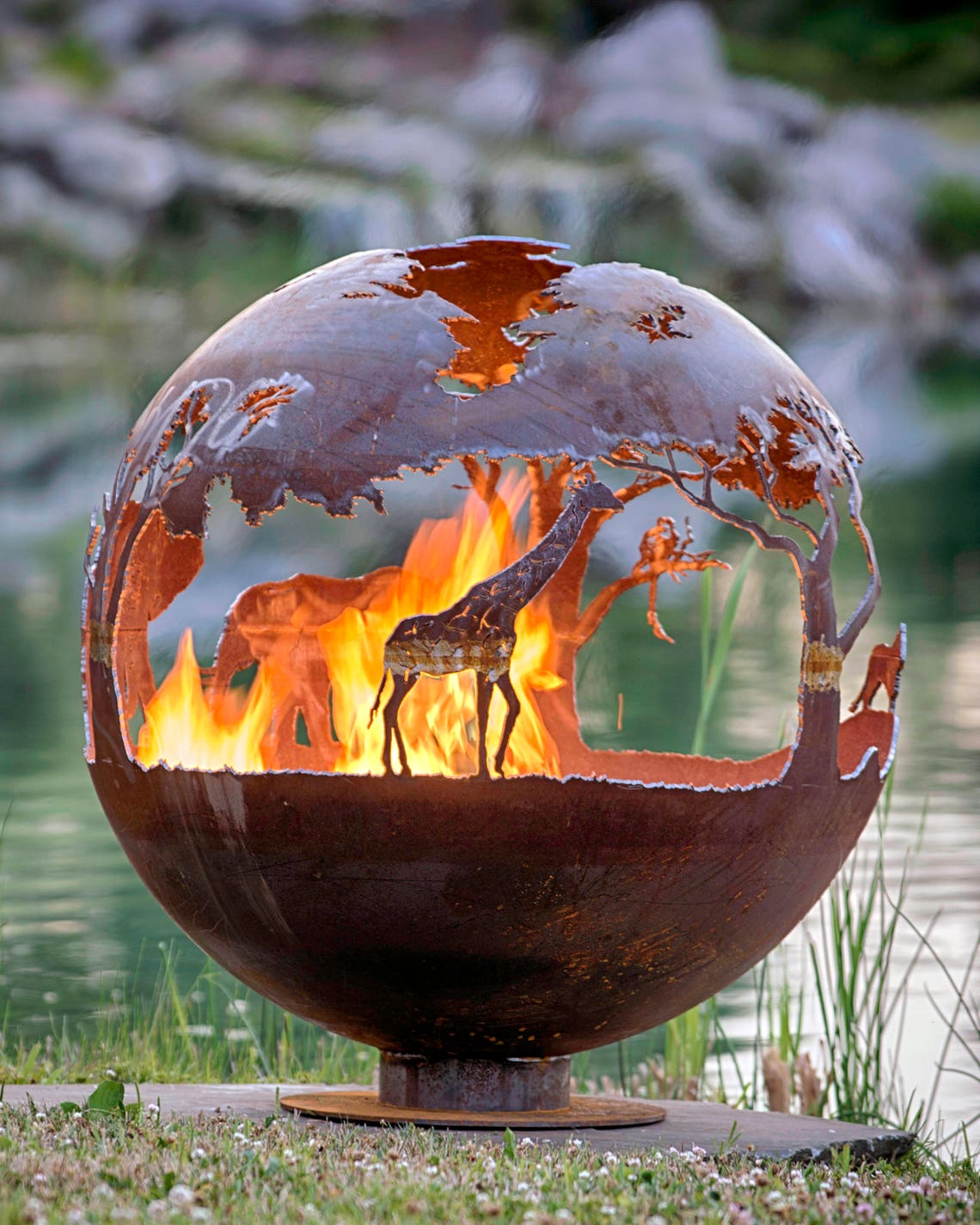 African Safari Fire Pit Sphere - Custom Made - Etsy
