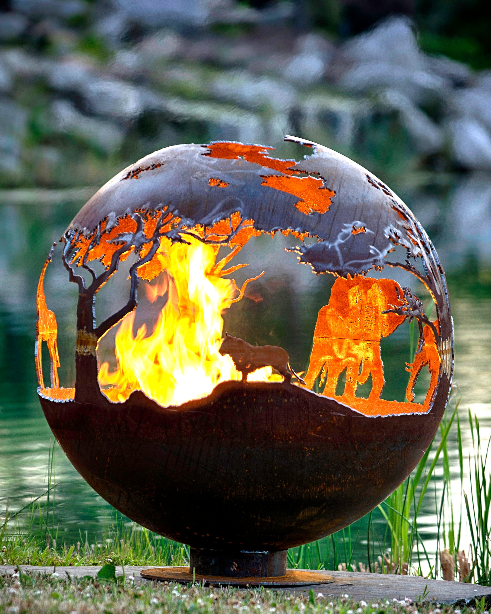 African Safari Fire Pit Sphere - Custom Made - Etsy
