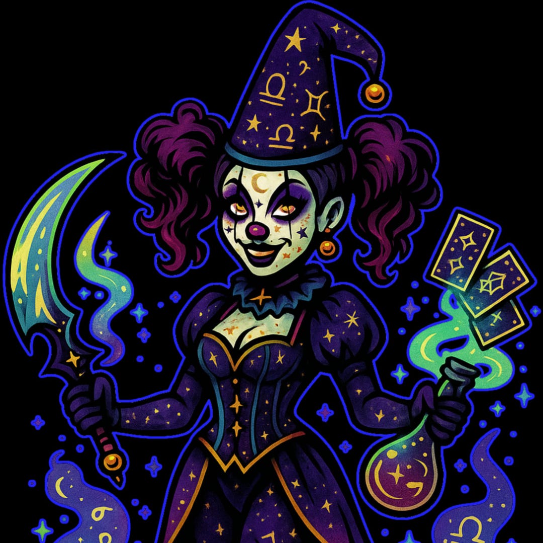 Killer Girl Clown #2 (digital Download) Stoner 420 Clowns Ai Art Weed ...