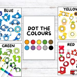 Do-a-dot Colouring Pages for Kids, Printable Worksheets, Activity for ...