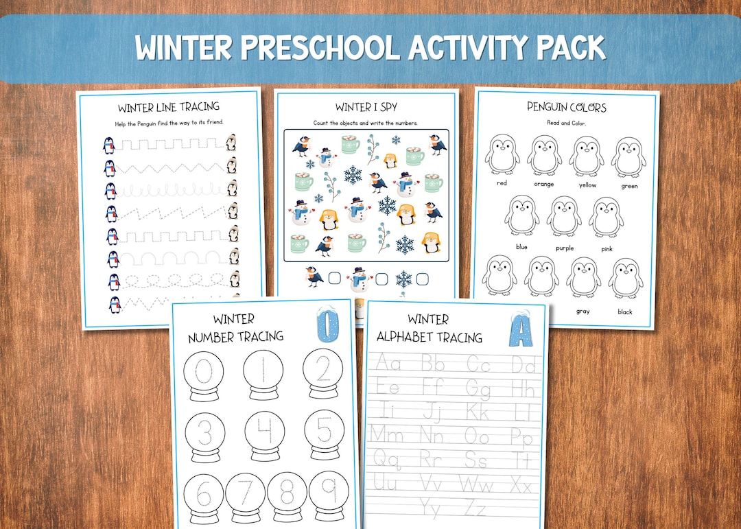 Winter Preschool Activity Pack | Printable Worksheets for Kids ...