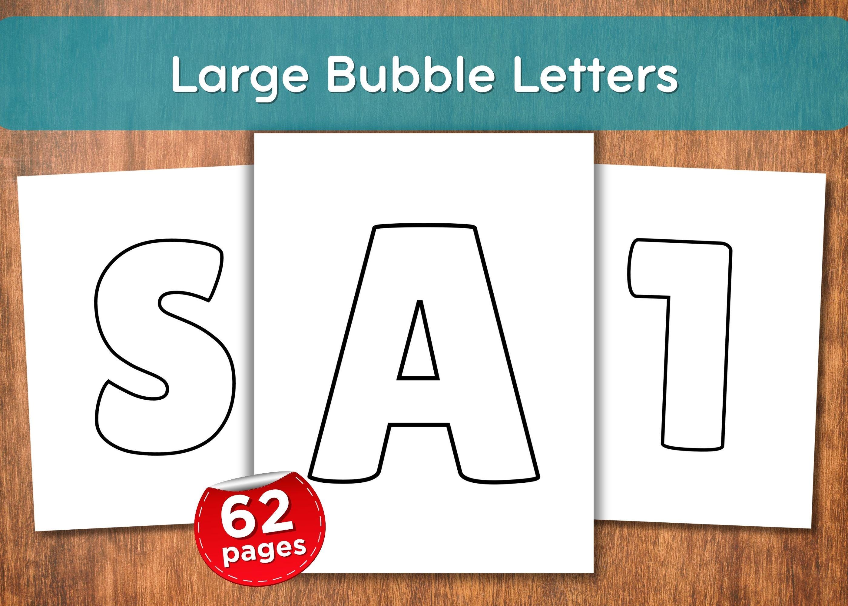 Bubble Letter Tracing Templates: Alphabet & Numbers - PDF Download - Etsy