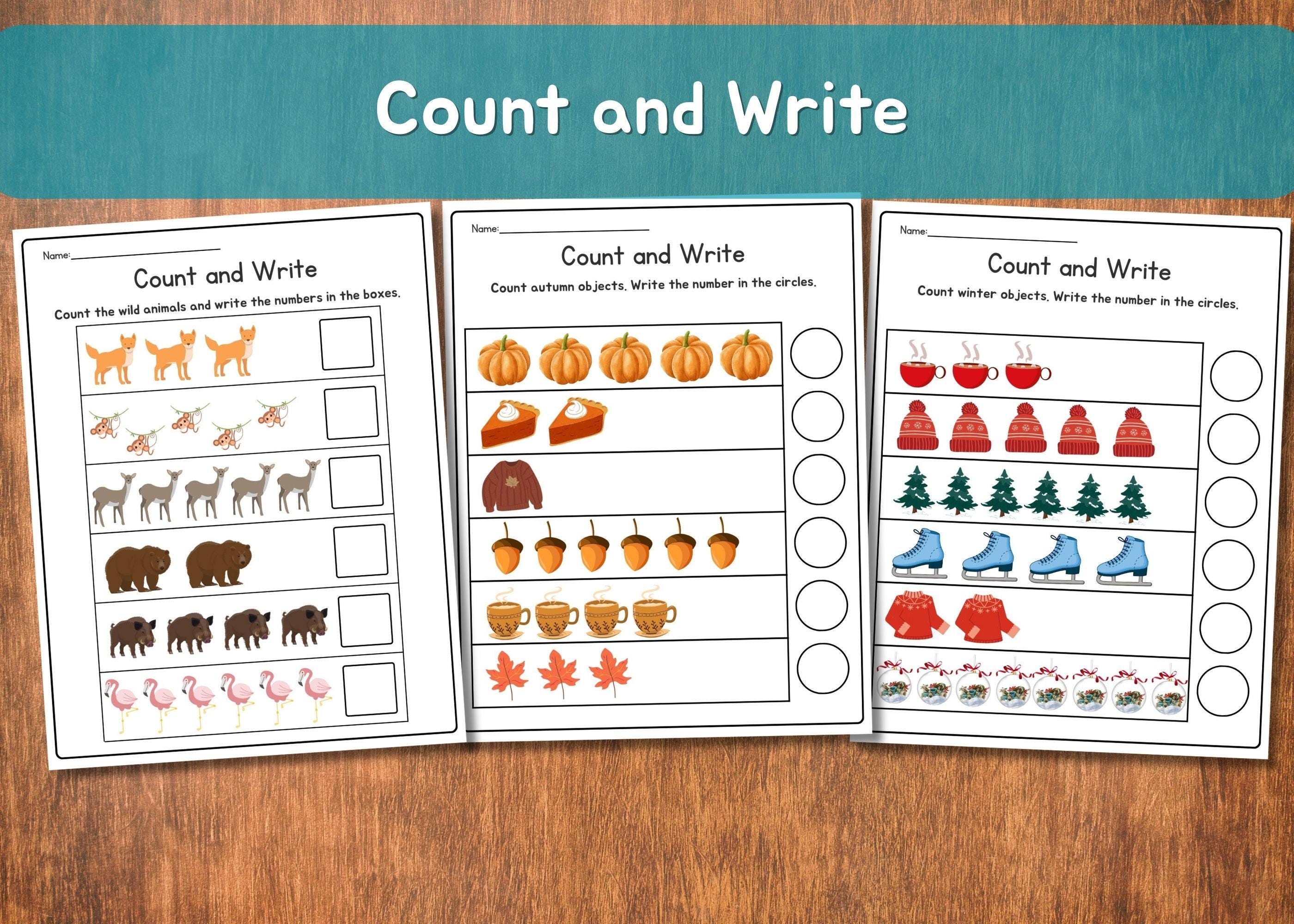 75 Preschool Math Worksheets | Counting, Addition & Number Practice ...