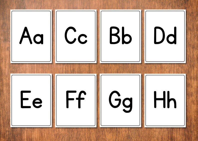Alphabet Flashcards Printable for Preschool | Uppercase and Lowercase ...