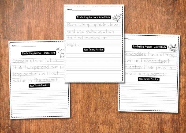 30 Handwriting & Sentence Writing Practice Sheets for Kids – Learn ...