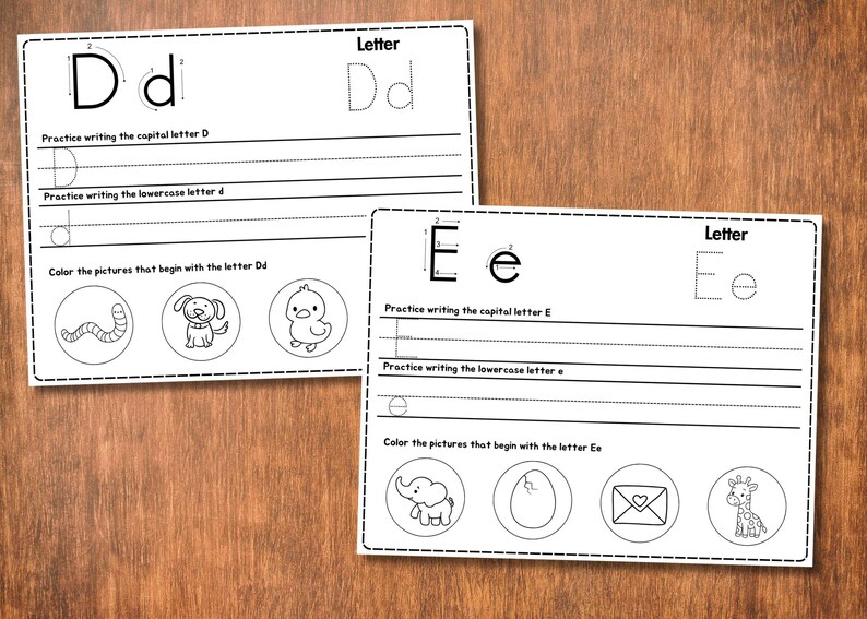 Alphabet Tracing & Coloring Worksheets – 26 Printable ABC Practice ...