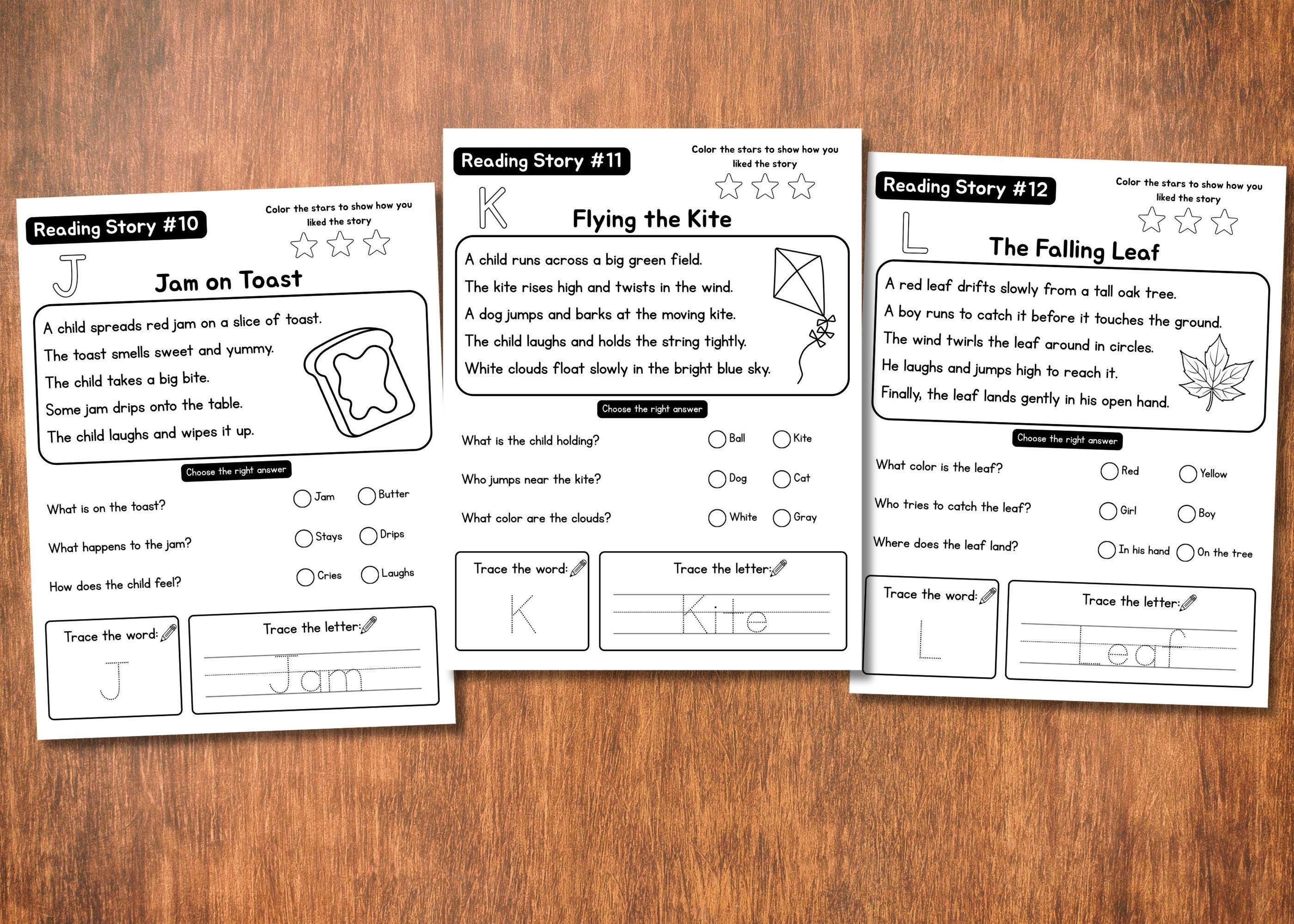 Kindergarten Reading Worksheets | at Home Comprehension Passages ...