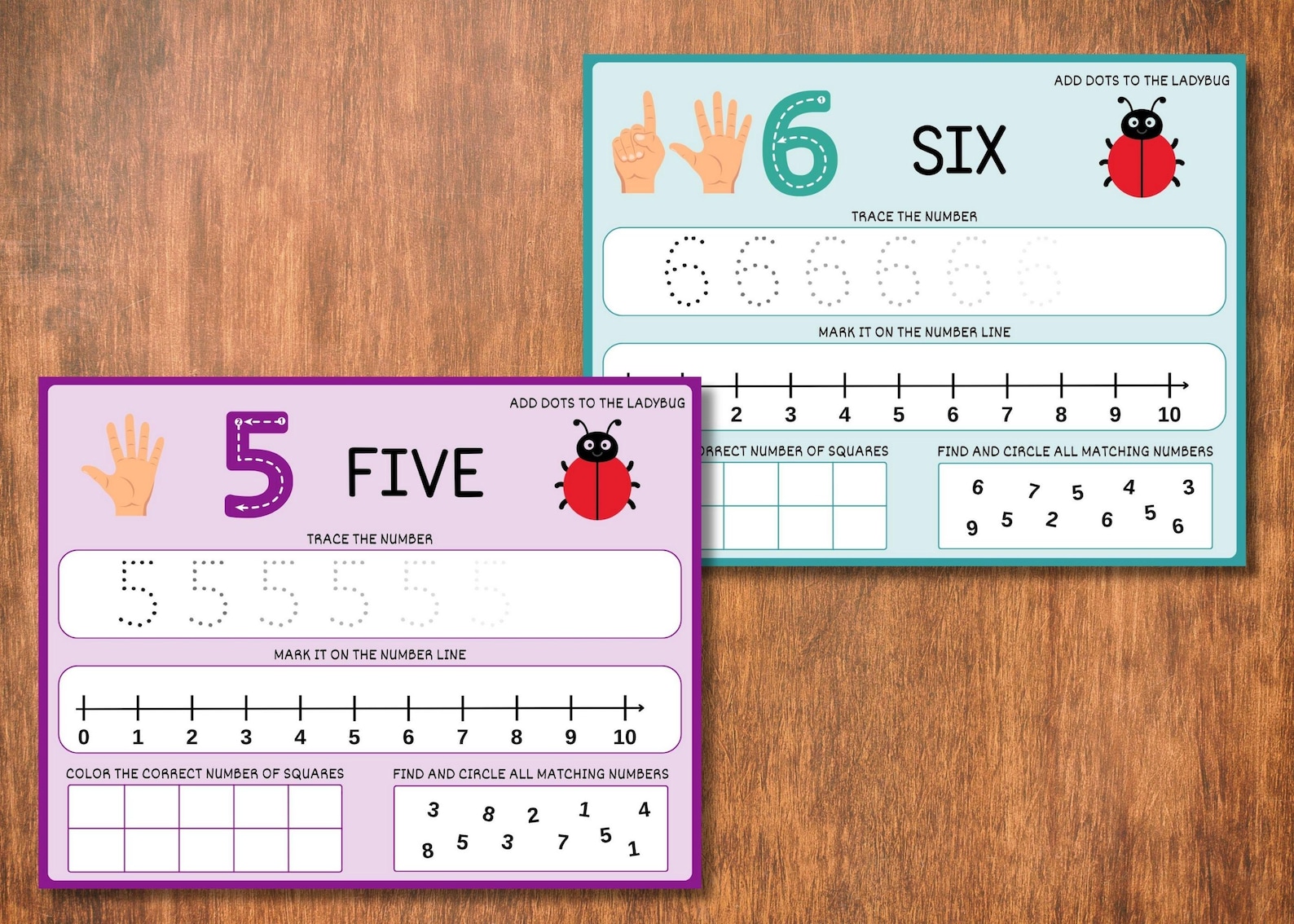Number Worksheets 0–10 | Tracing, Counting, Number Line & Find-and ...