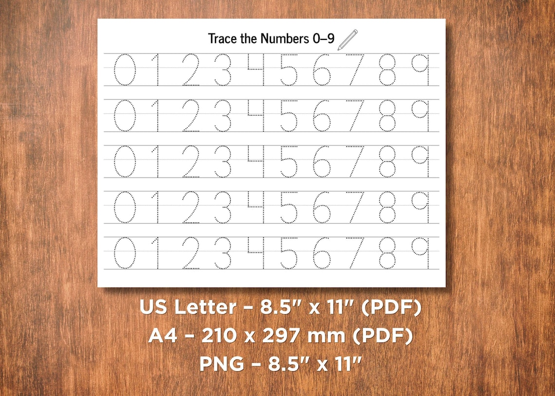 Alphabet and Number Tracing Worksheets | 2 Printable Pages | Trace the ...