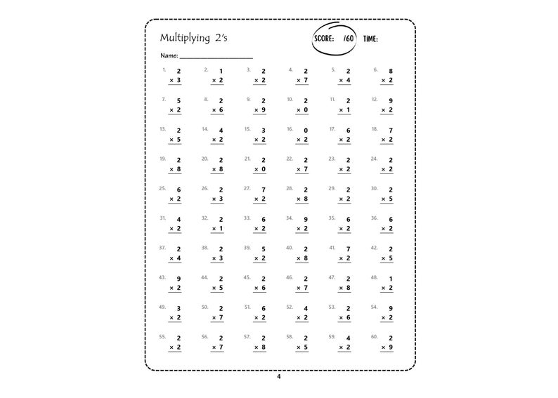 Times Table Worksheets – 100 Printable Pages – Multiplication Practice ...