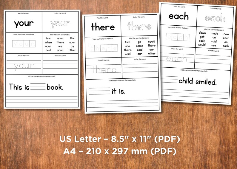100 Sight Words Worksheets | Kindergarten Sight Word Practice | Read ...
