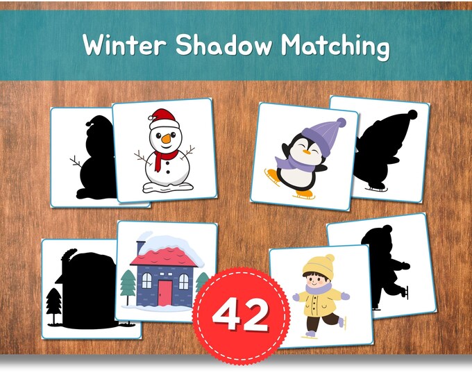Winter Shadow Matching Game: Printable Kids Activity (PDF) - Etsy Canada