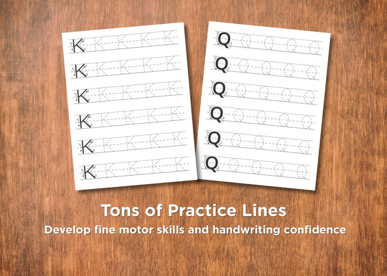 Alphabet Tracing Worksheets: Handwriting Practice for Preschool ...