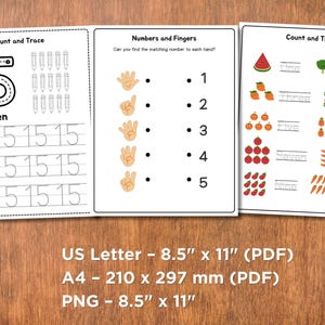 Counting and Number Tracing Worksheets for Preschool | Early Math ...