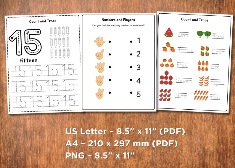 Counting and Number Tracing Worksheets for Preschool | Early Math ...