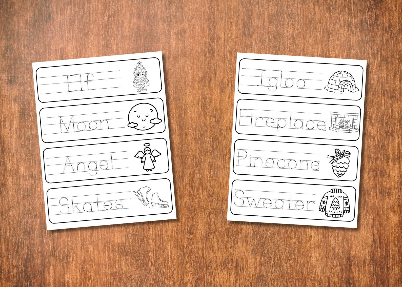 Winter Word Tracing Worksheets | 10 Printable Trace-and-color Pages ...