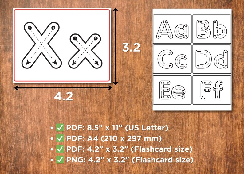 Alphabet Tracing Cards: Preschool & Kindergarten Letter Practice (PDF ...