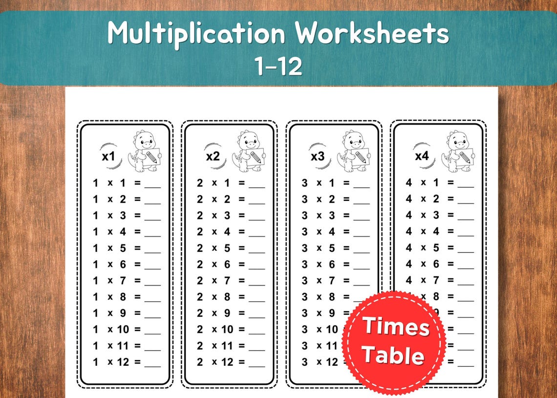 Multiplication Worksheets 1–12 | Times Table Printables | Fill-in-the ...