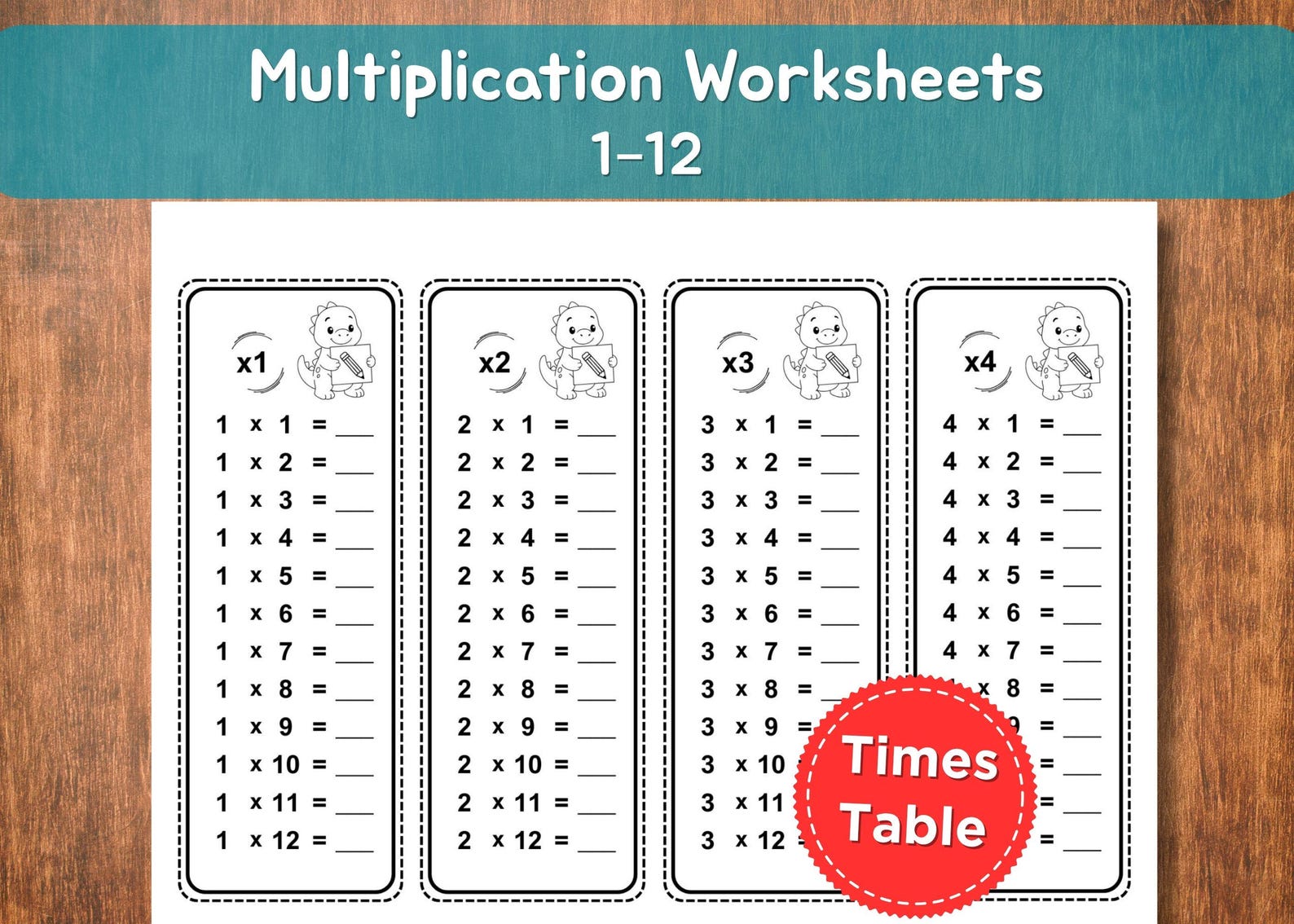 Multiplication Worksheets 1–12 | Times Table Printables | Fill-in-the ...