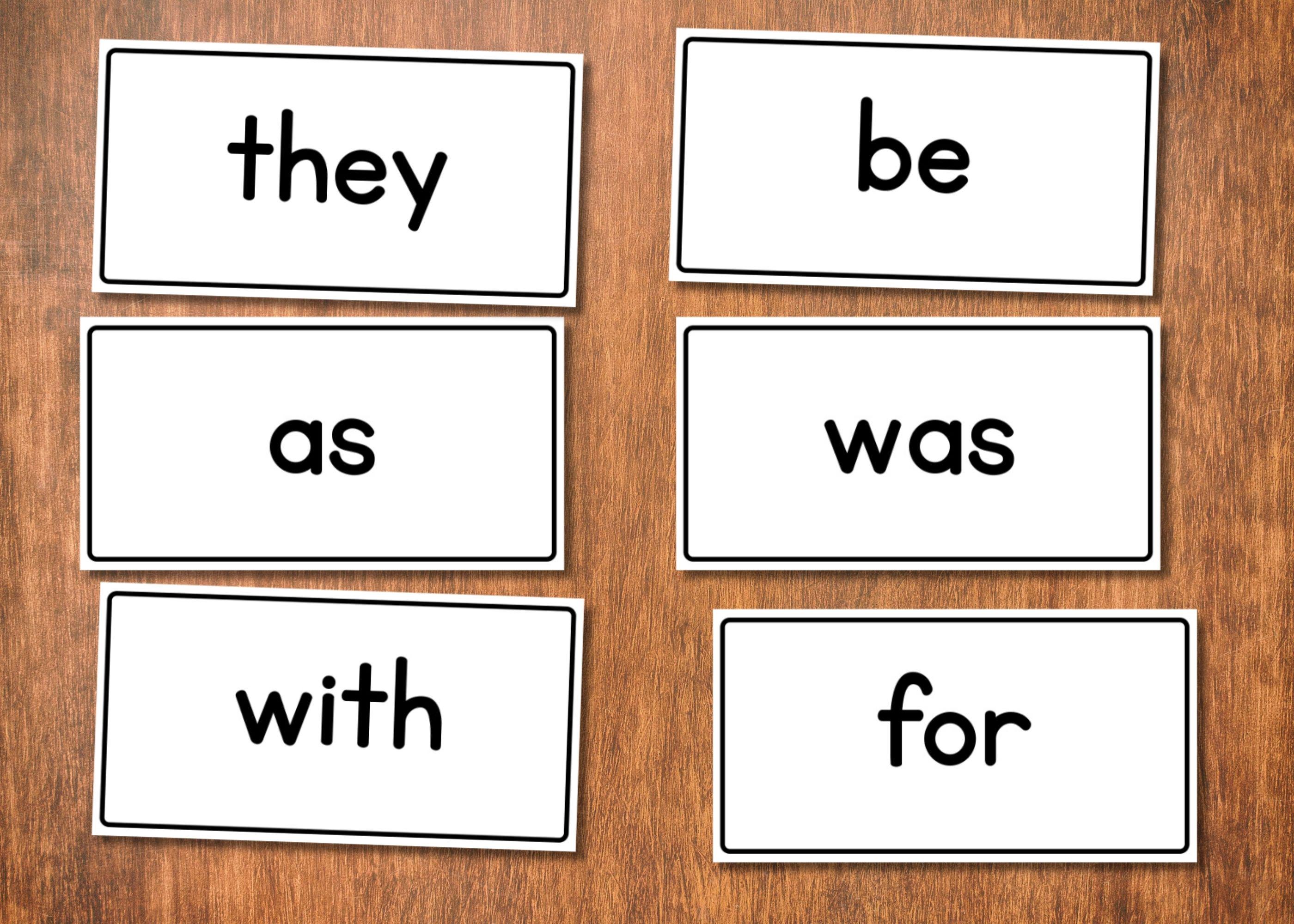 100 Printable Fry’s First Hundred Sight Words Flashcards | Preschool ...