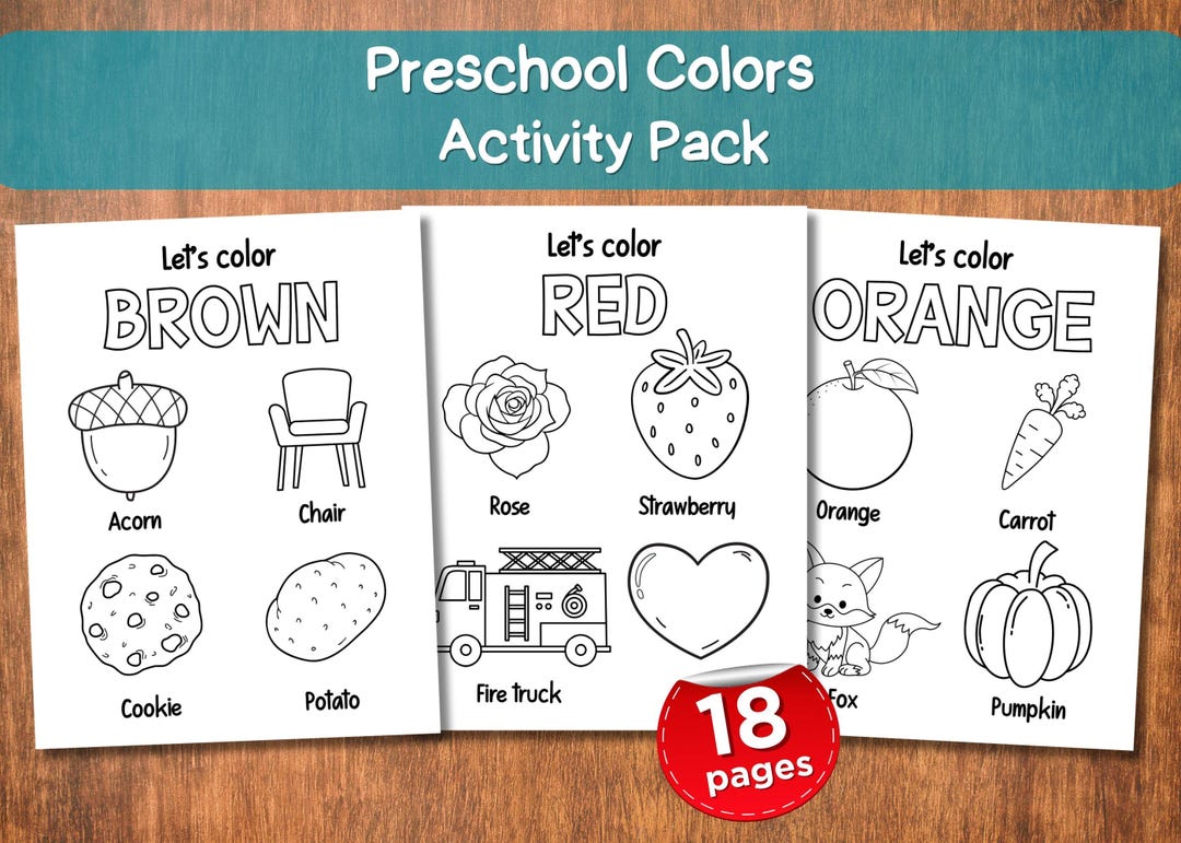 Preschool Colors Activity Pack: Fun Learning Worksheets (digital ...