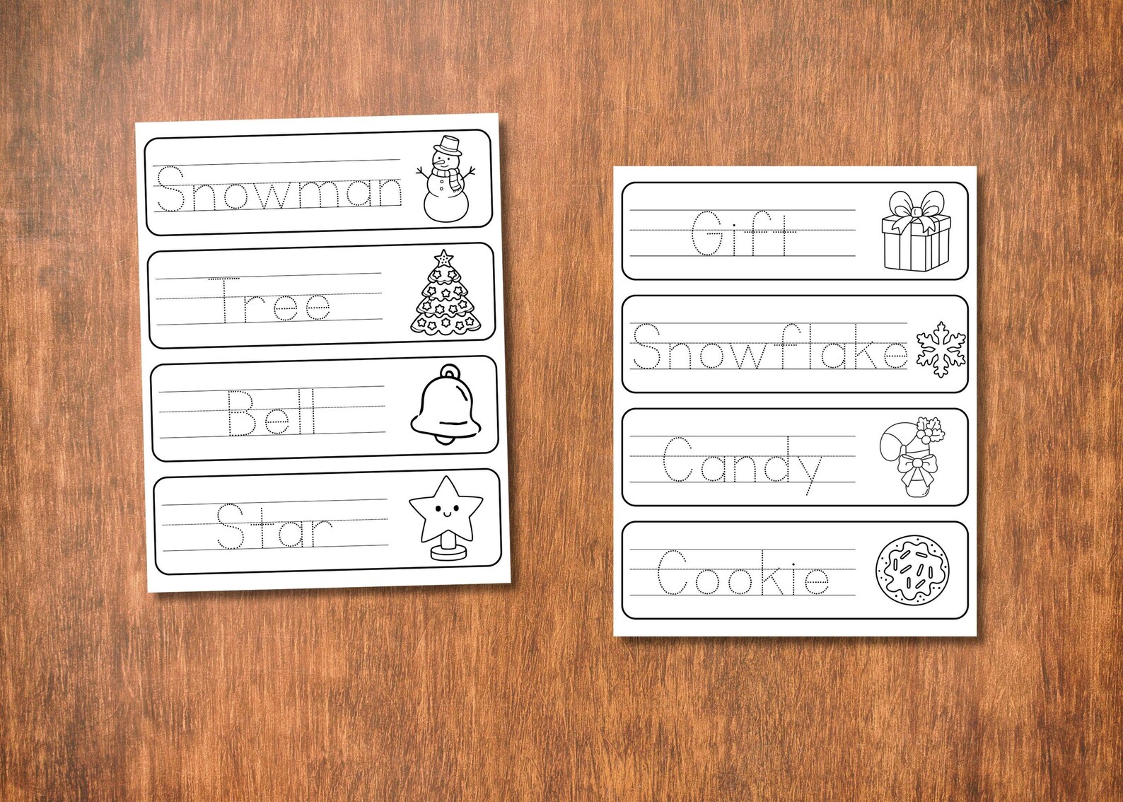 Winter Word Tracing Worksheets | 10 Printable Trace-and-color Pages ...