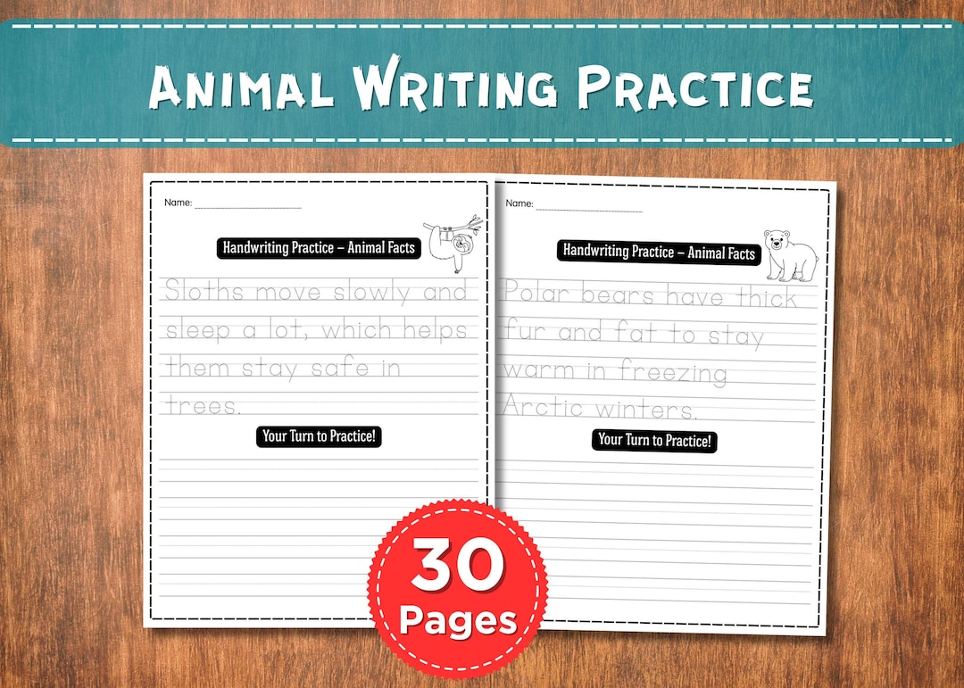 30 Handwriting & Sentence Writing Practice Sheets for Kids – Learn ...