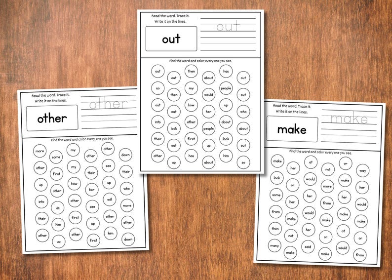 100 Sight Words Worksheets | Kindergarten Sight Word Practice | Read ...