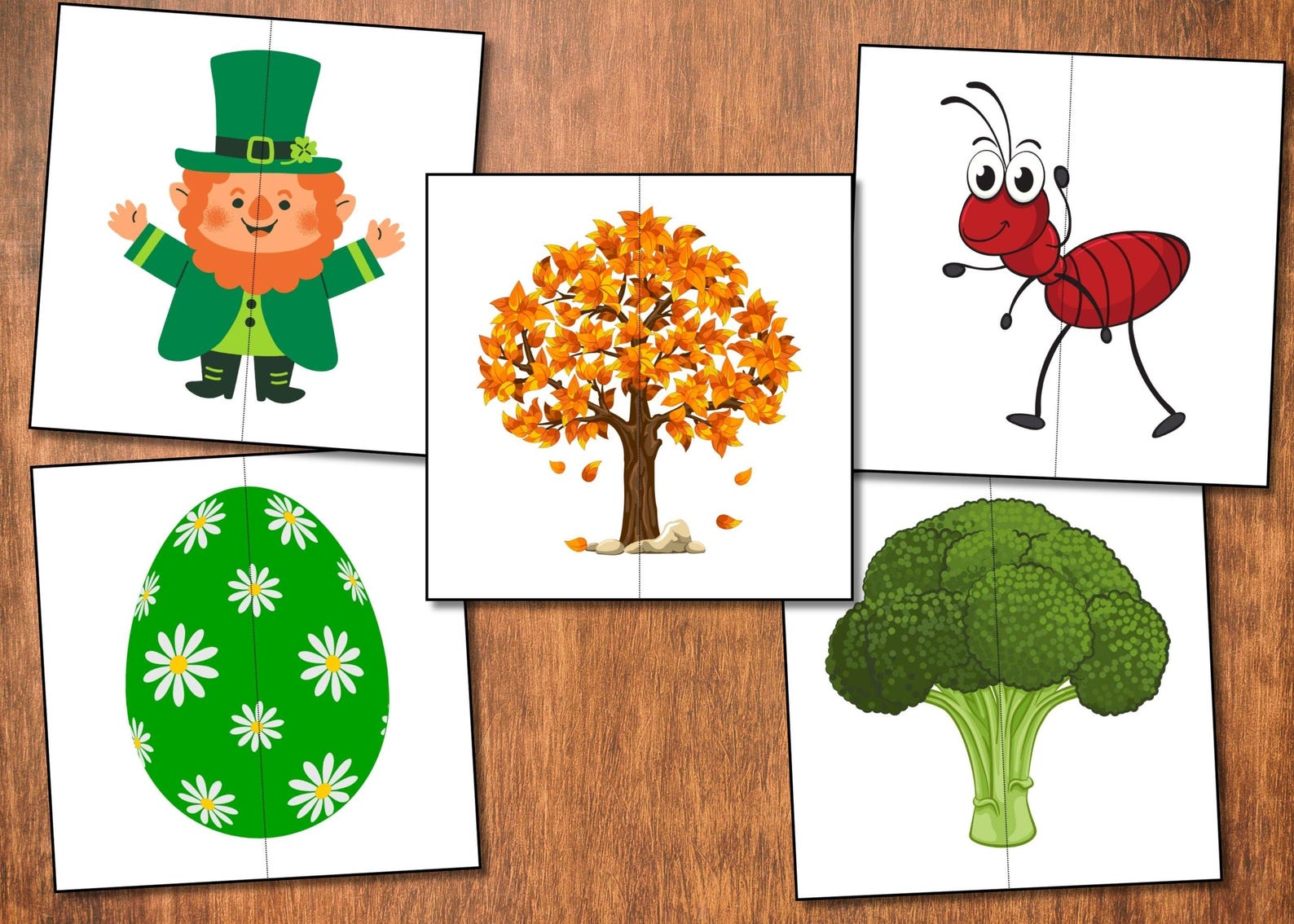 Preschool Matching Cards Bundle | Montessori Puzzle & Symmetry ...