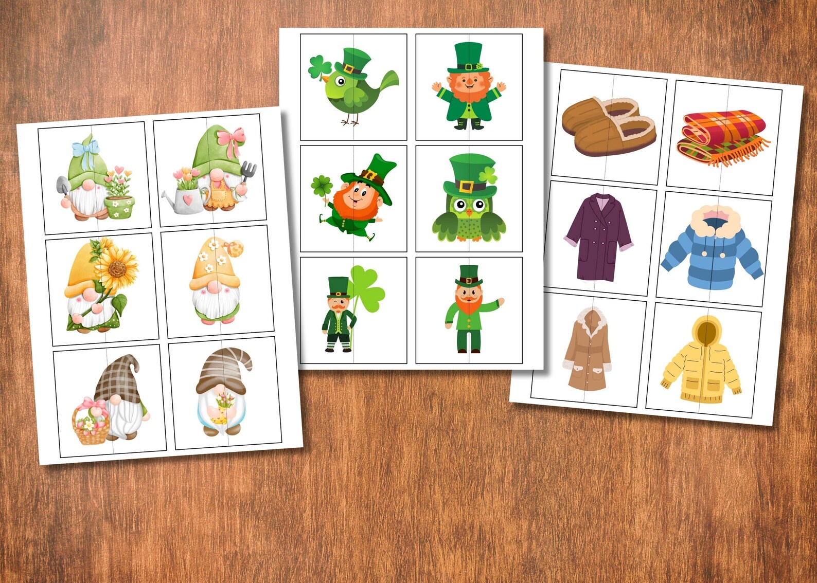 Preschool Matching Cards Bundle | Montessori Puzzle & Symmetry ...