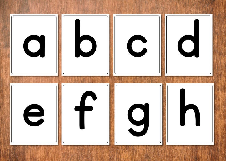 Alphabet Flashcards Printable for Preschool | Uppercase and Lowercase ...