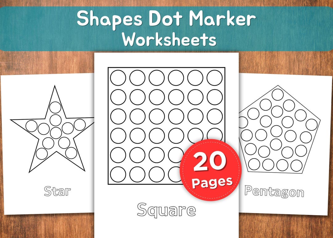 Shapes Dot Marker Worksheets – Printable Preschool Learning Activities ...