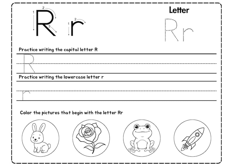 Alphabet Tracing & Coloring Worksheets – 26 Printable ABC Practice ...