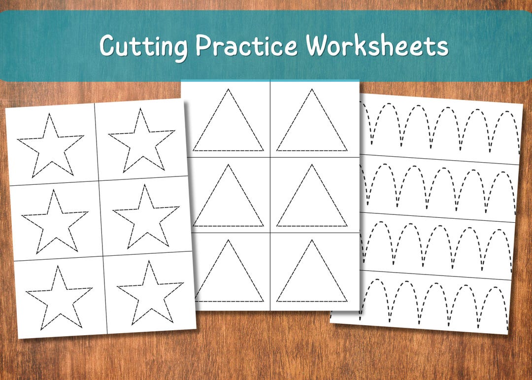 Cutting Practice Worksheets | Scissor Skills Printable | Preschool ...