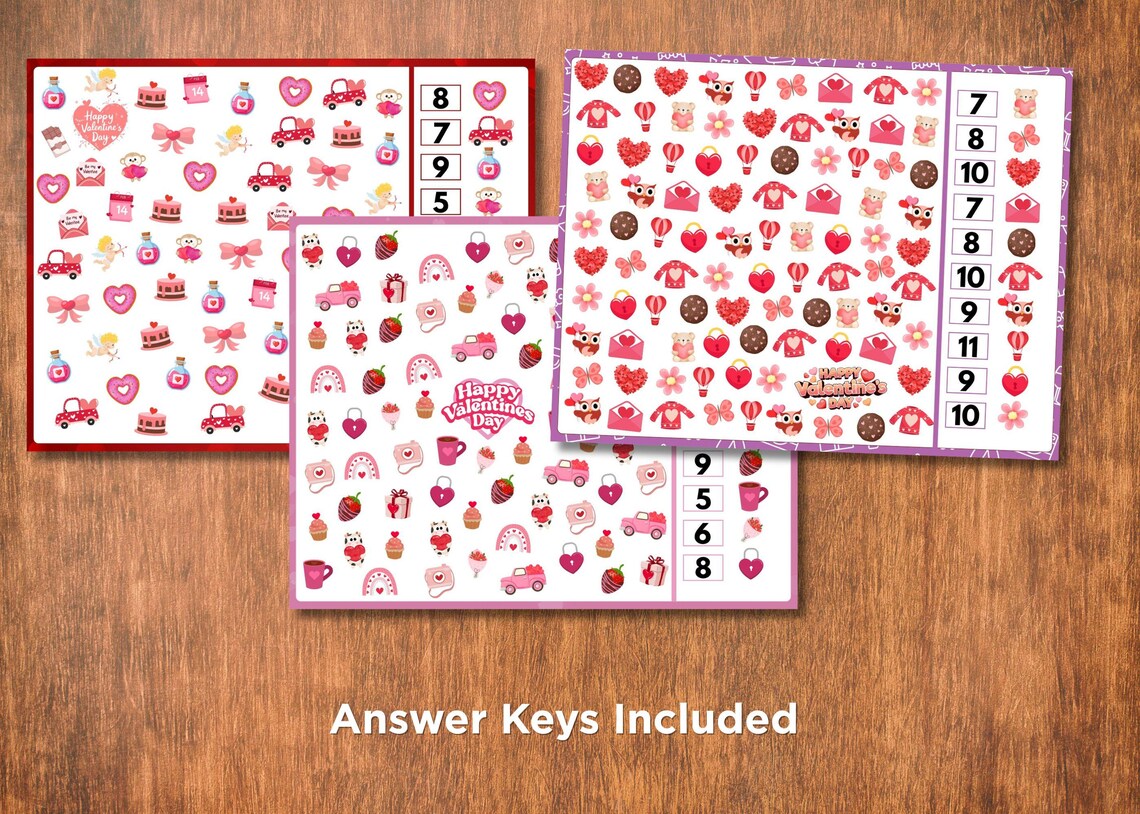 Valentine I Spy Game Pack — 3 Valentine Search & Find Printables | I ...