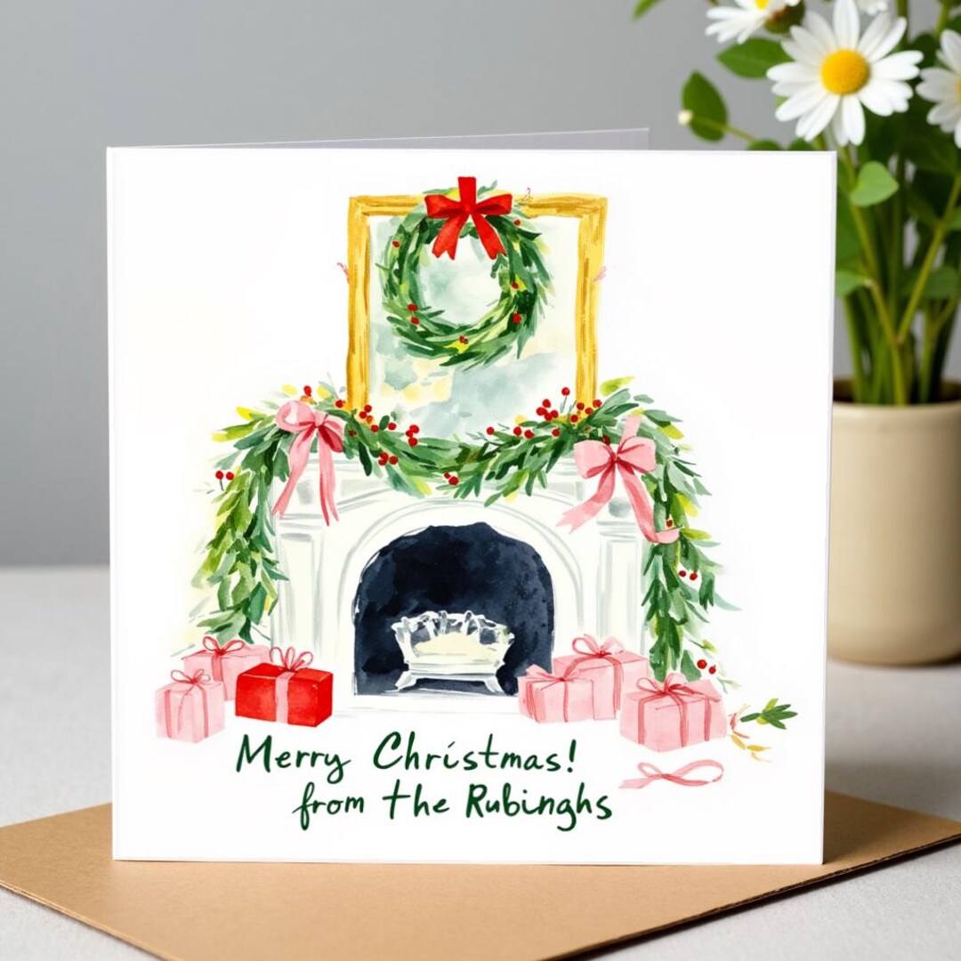 Personalized Christmas Holiday Cards: Merry Mantle {our First Christmas ...