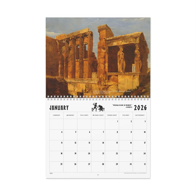 2026 Ancient Greece Calendar - Classical Art Wall Calendar - Greek ...