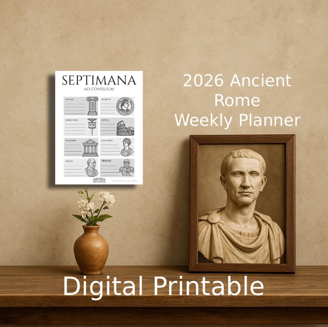Ancient Roman Weekly Planner Printable – Latin Theme Scheduler PDF ...