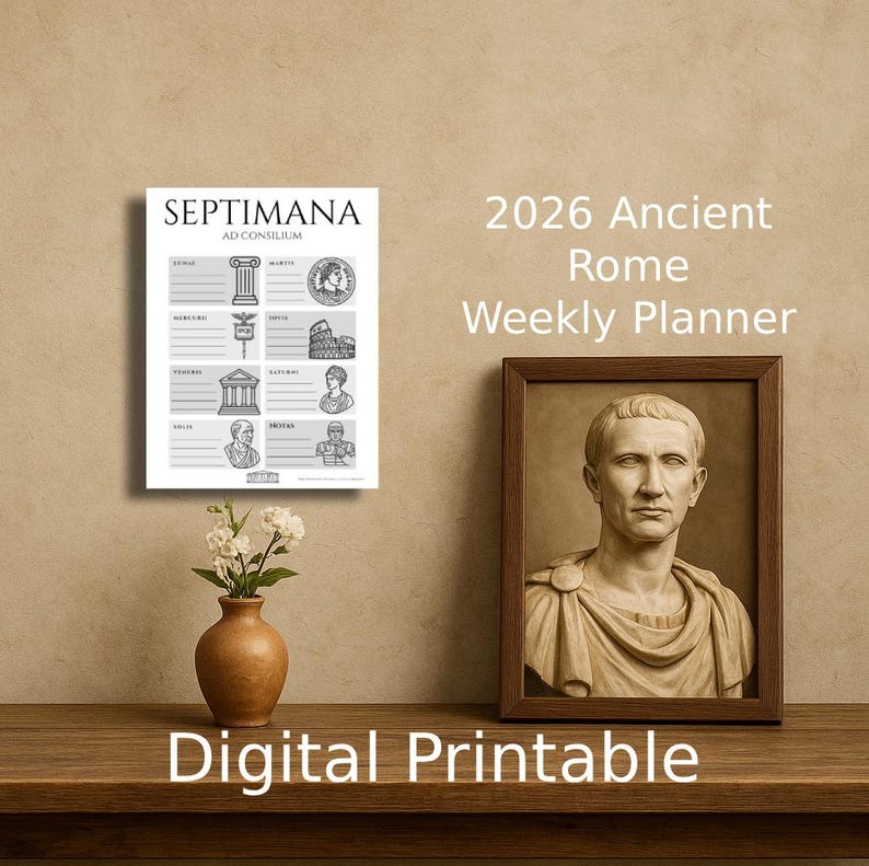 Ancient Roman Weekly Planner Printable – Latin Theme Scheduler PDF ...