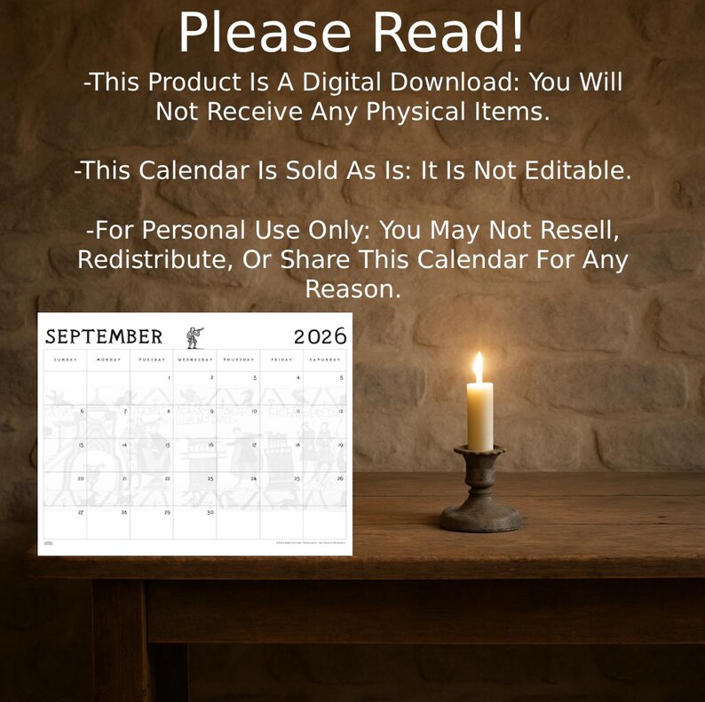 2026 Medieval Calendar Printable – Digital Download Wall Calendar ...
