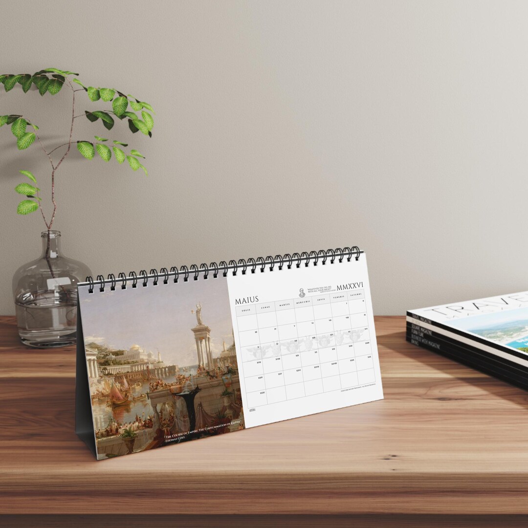 Ancient Roman Desktop Calendar 2026 - Inspirational Quote Desk Calendar ...