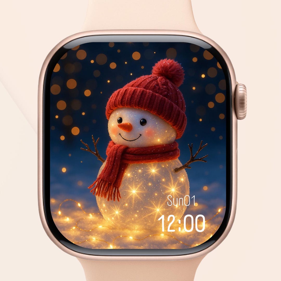 Snowman Apple Watch Face – Christmas Watch Wallpaper – Winter ...