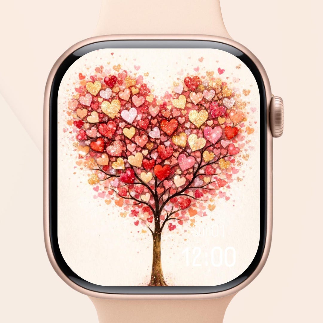 Heart Tree Apple Watch Face | Valentine's Day Wallpaper (digital ...