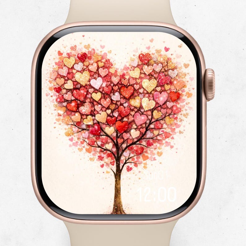 Heart Tree Apple Watch Face | Valentine's Day Wallpaper (digital ...