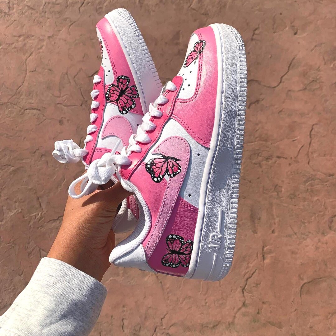 Custom Hand-painted Butterfly Shoes: Personalized AF 1s - Etsy
