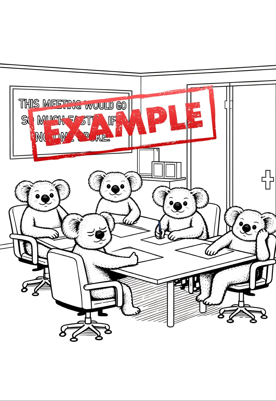 Another Useless Meeting Colouring in Book - Etsy